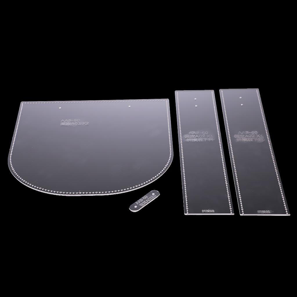 Buy 1 Set DIY Tool Wallet Making Acrylic Template for Handbag Leather ...