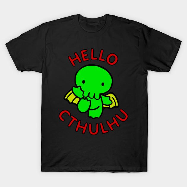 Buy Unisex Fashion TShirt Limited Edition Exclusive Hello Cthulhu Print ...