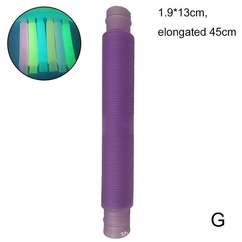 Cheap Tube 13cm Luminous Tubes Toys Stretch Plastic Tube Sensory