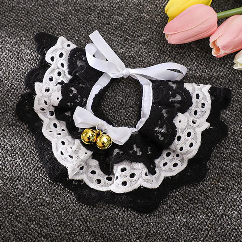 Buy Pet Princess Style Adjustable Necklace Three-Layer Lace Cat Collars ...