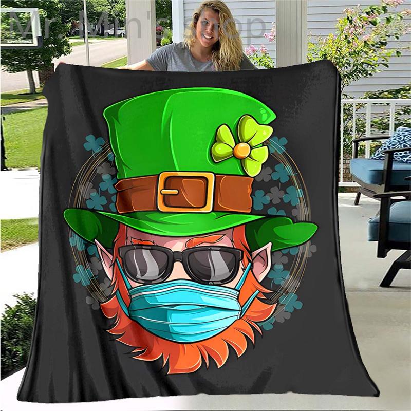 Cheap Saint Patrick's Day goblin cartoon character thumbs up Blanket ...