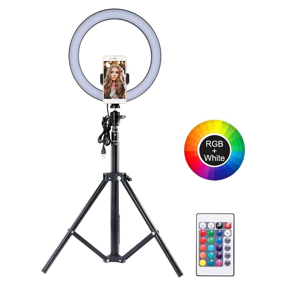 Buy 10 inch RGB LED Selfie Ring Light USB Camera Phone Video ...
