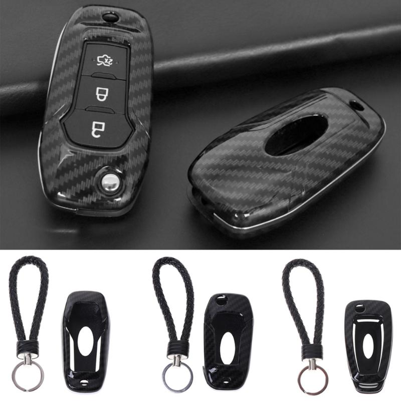 Buy Car ABS Carbon Fiber Pattern Key Case For Ford Everest Explorer ...