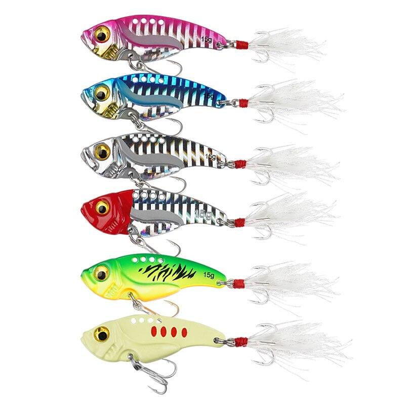Buy 1pcs Metal Vib 7g 10g 15g 20g Vibe Lure Wobblers Vibration Sinking Vibrating Sea Fish Lures ...