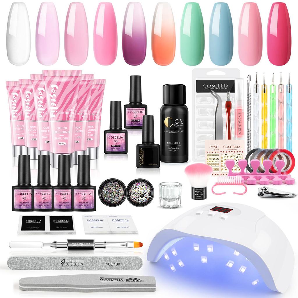 Satın alın COSCELIA Poly Gel Kit 36W LED Nail Dryer 6pc Poly Gel +4pc ...