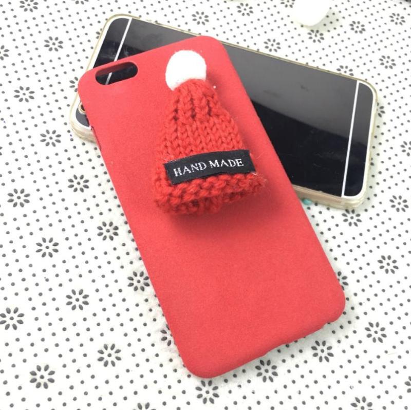 Buy DIY Cute Mobile Phone Accessories Knitted Wool Hat Mobile Phone ...