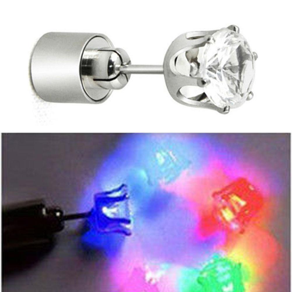 Buy Color Changing Light Up Bling Ear Studs Earring Accessories For ...