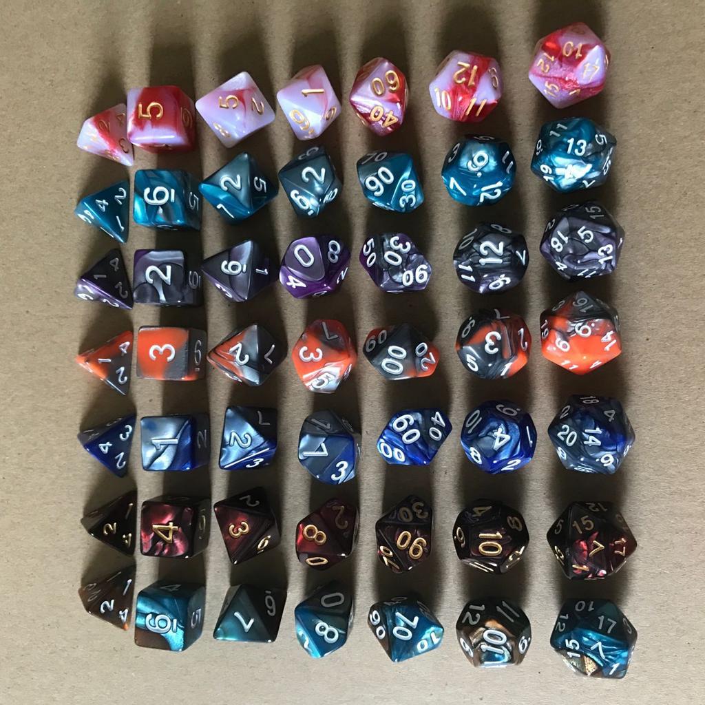 Double color many-sided dice polyhedral digital dice board game seven ...