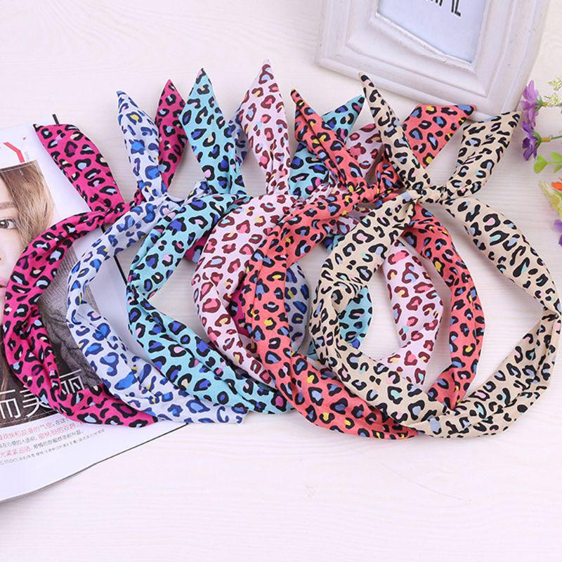 Satın alın Women Girls Cute Rabbit Ear Ribbon Headband Metal Wire ...