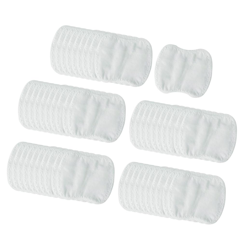 Buy 50x Disposable Face Mask Pad 3 Layer Breathable Replacement White ...