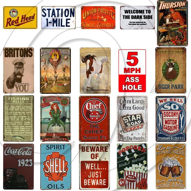 Buy Vintage Poster Plaque Metal Tin Signs Bar Pub Coffee Garage Wall ...