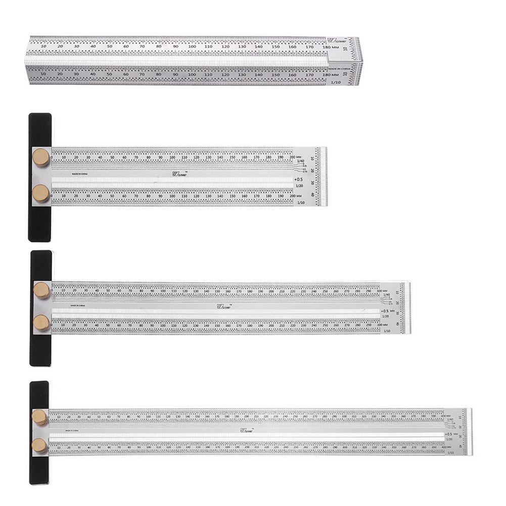 Buy T-type Ruler Right Angle Ruler Woodworking Scribe Drawing Mark Line ...