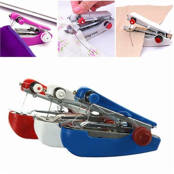 Buy Mini Portable Handheld Sewing Machine Quick Stitch Tool for Fabric ...