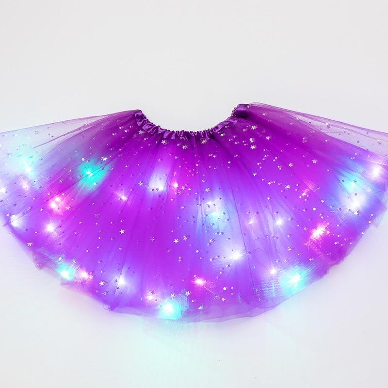 Buy LED Glowing Light Kids Girls Princess Tutu Skirts Children Cloth ...