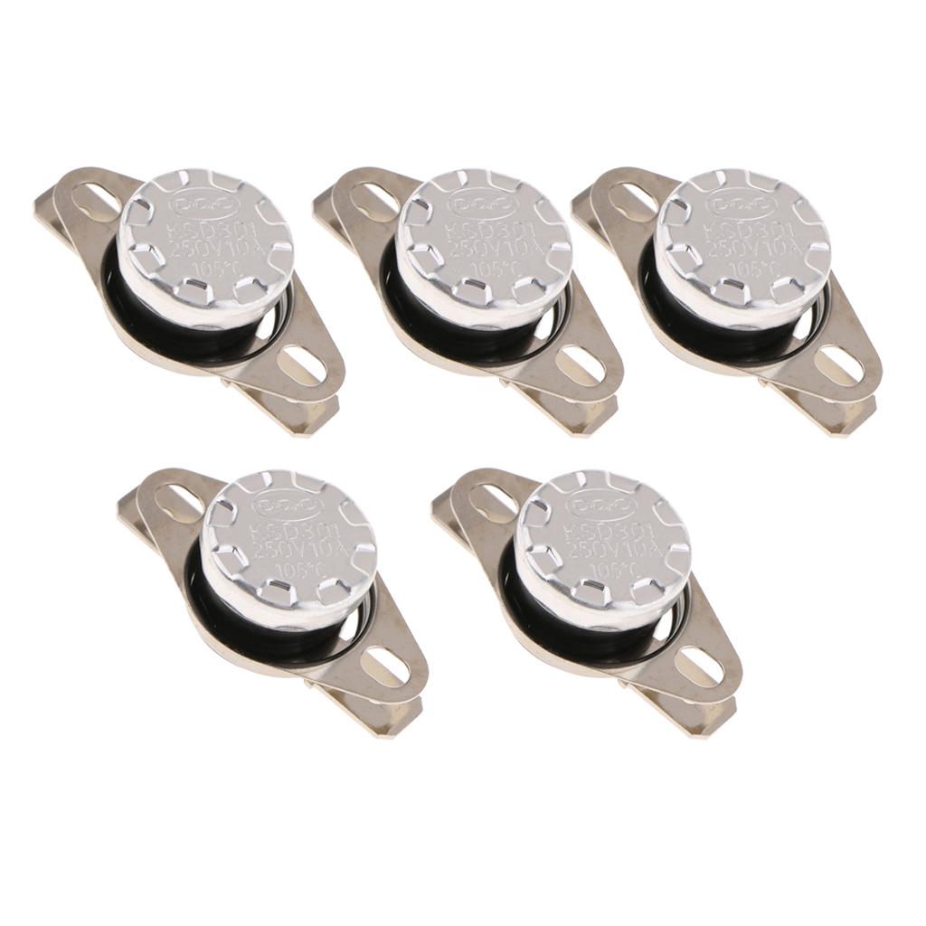 5pcs KSD301 NO Temperature Controlled Switch Thermostat 250V 10A 95 ...