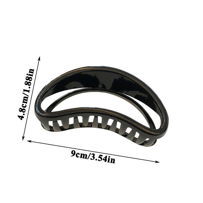 Buy 2021 Korean Solid Moon Shaped Hair Claws Elegant Acrylic Hair Clips ...