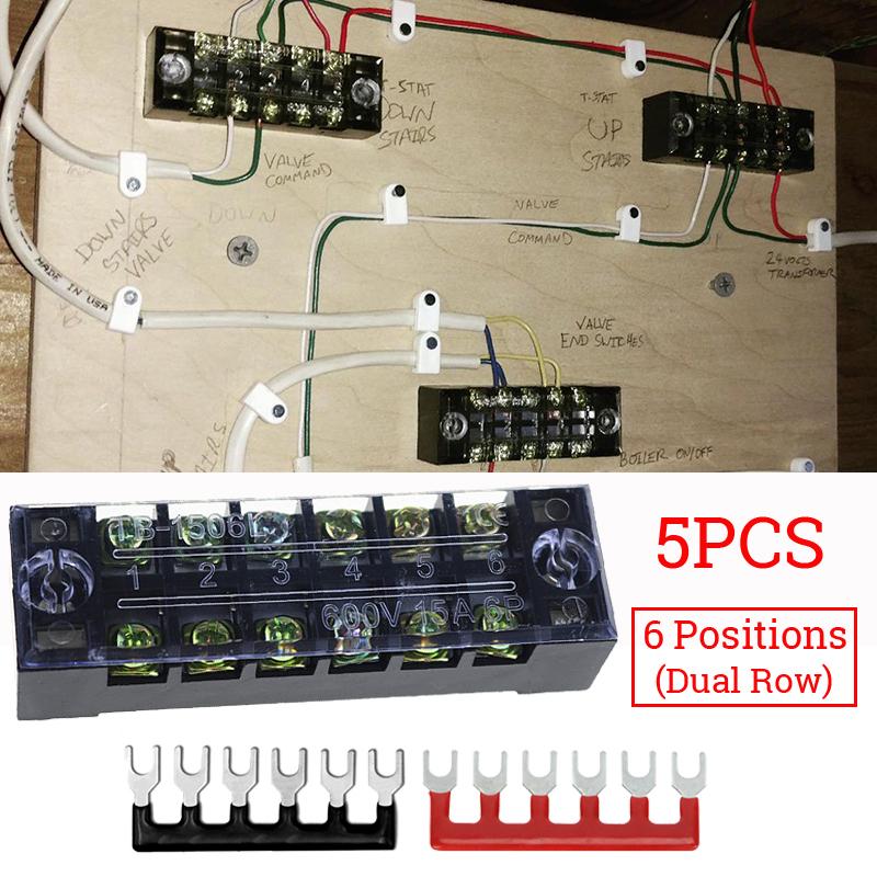 Buy 6 Points Auto Marine Power Distribution Bus Bar Terminal Block Set ...
