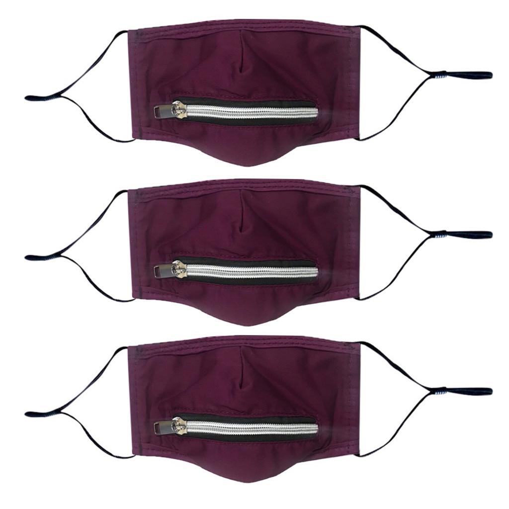 Adult Women Camouflage Protect Washable Face Drinking Mask with Zipper ...