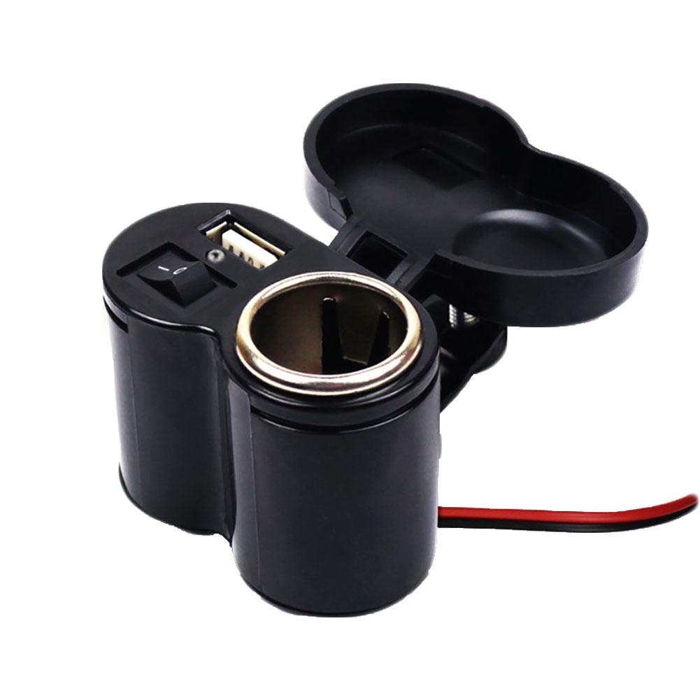 Buy 12V-24V Motorcycle Handlebar USB Charger Waterproof Cigarette ...