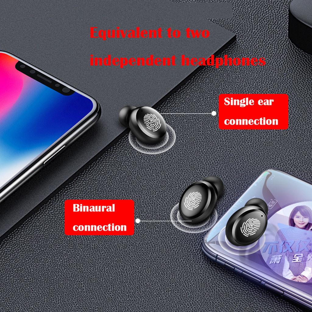 Buy 2400mAh TWS Wireless Bluetooth 5.0 HIFI Earbuds Headphone Sport ...