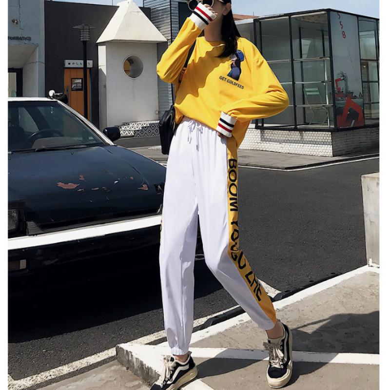 Buy 2019 women tracksuit autumn Korean sports 2-piece set long-sleeved ...