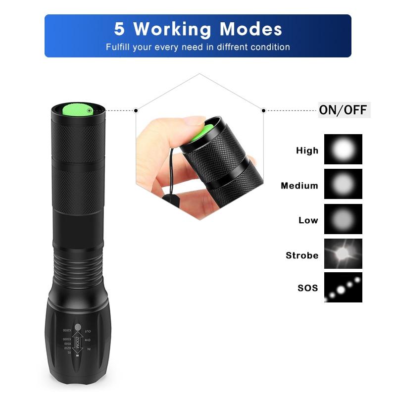 Satın alın Led Flashlight Ultra Bright Torch Cree Xtm -T6 Waterproof ...