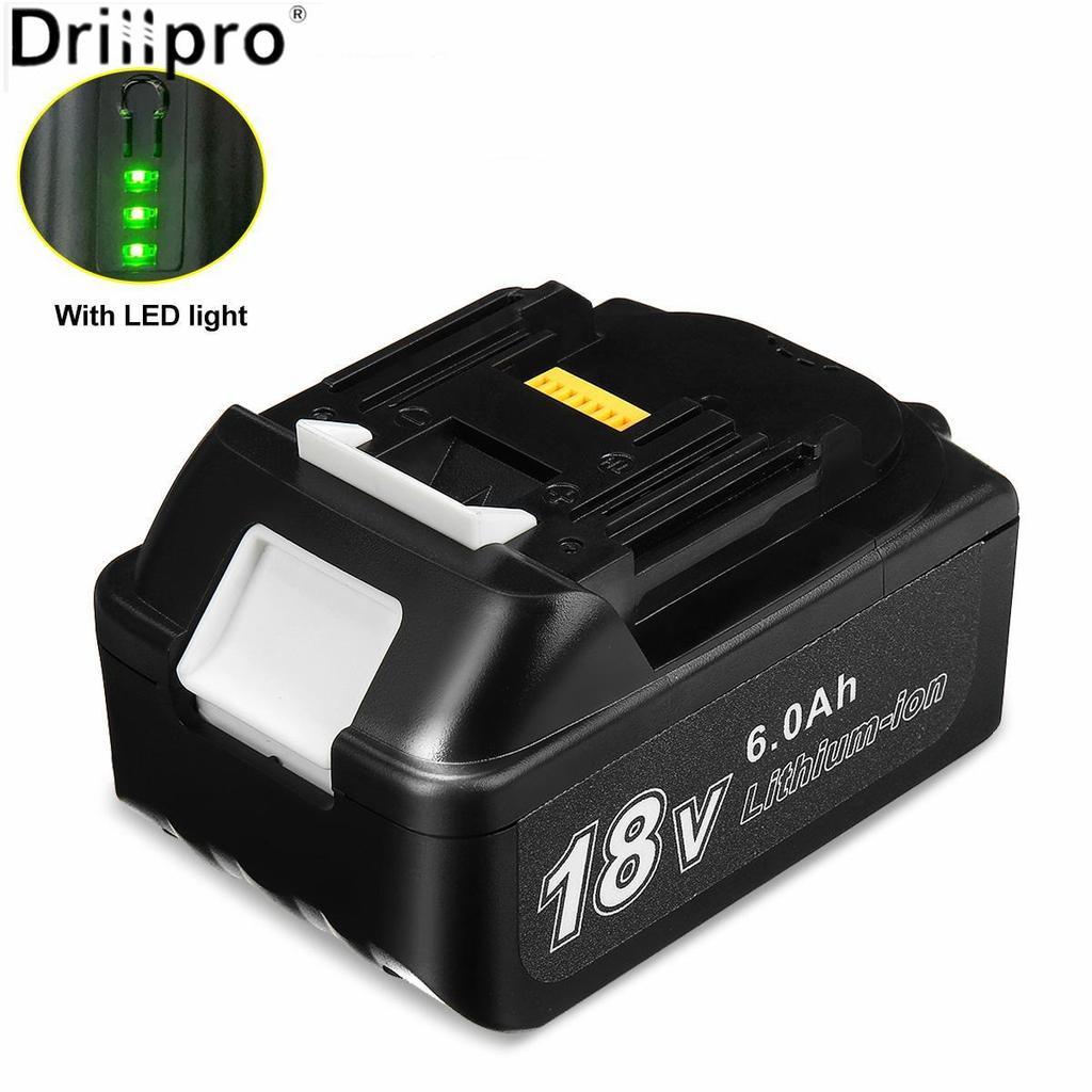 Buy Drillpro 1850B 18V 6.0Ah Rechargeable Lithium Ion Battery 18V 6000mAh Lithium ion for Makita ...