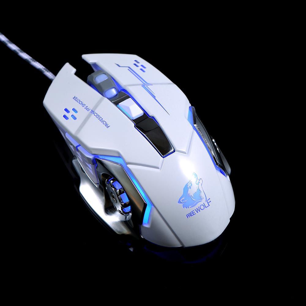 Buy Free Wolf Wired Gaming Mouse Professional FPS Mouse with 4000DPI ...