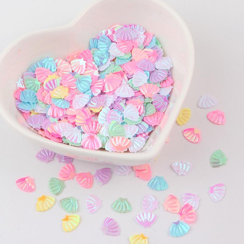 Buy 7mm Sea Shell Sequins PVC Loose Sequin Glitter Paillettes for Nail ...