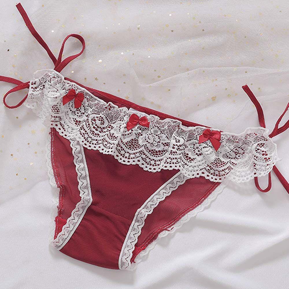 Buy Sweet Hollow Flowers Transparent For Girls Bow Women Panties ...