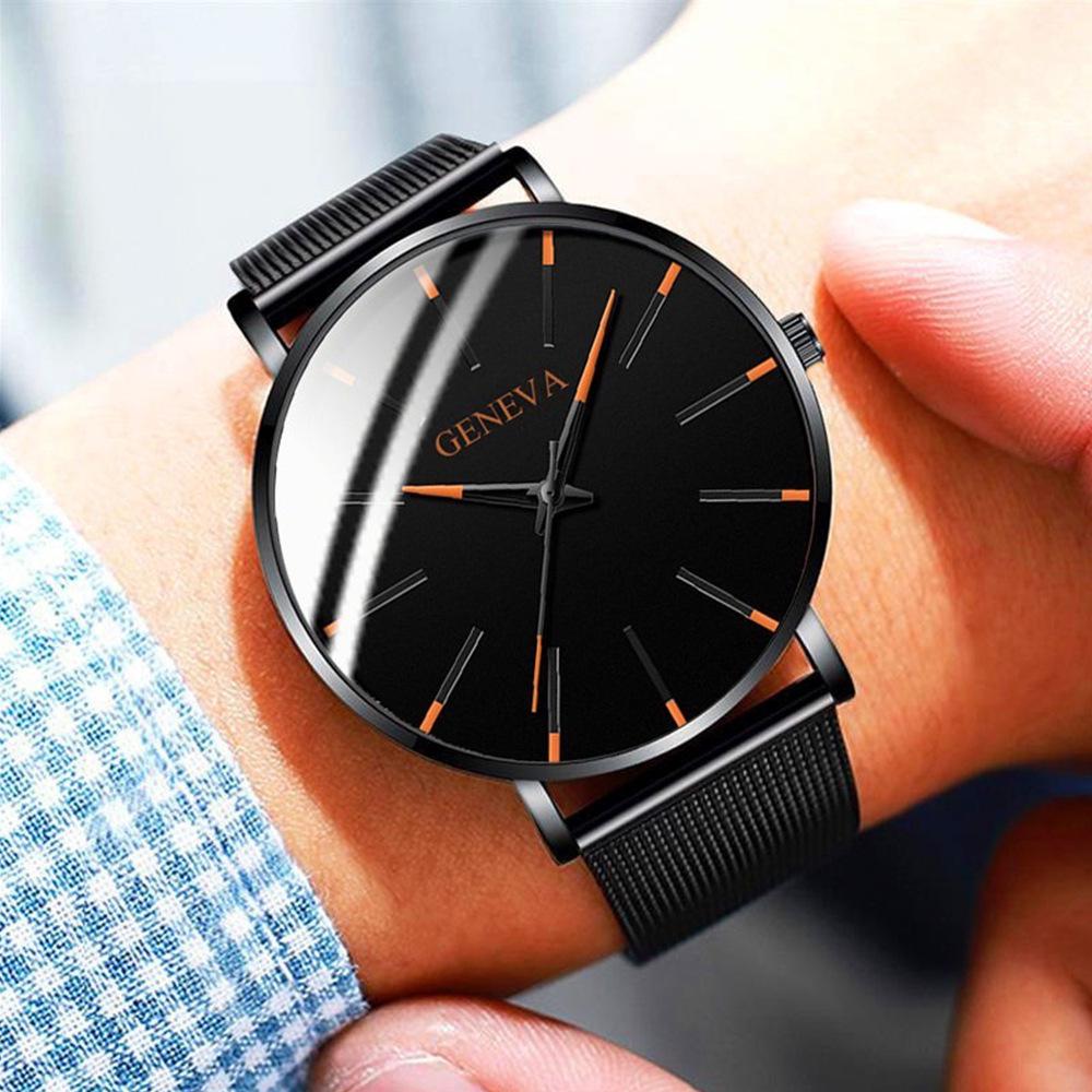 Buy Korean Men's Simple Mesh Belt Fashion Quartz Watch at affordable ...