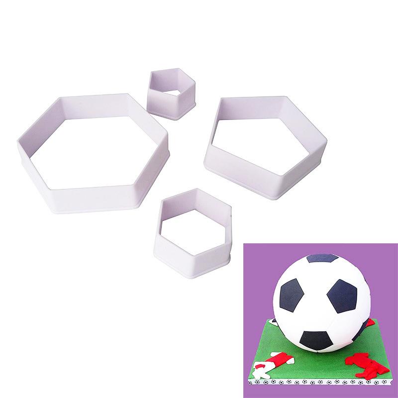 4 Pcs/lot Football Plastic Cutter Fondant Cutter Cookies Cutter ...