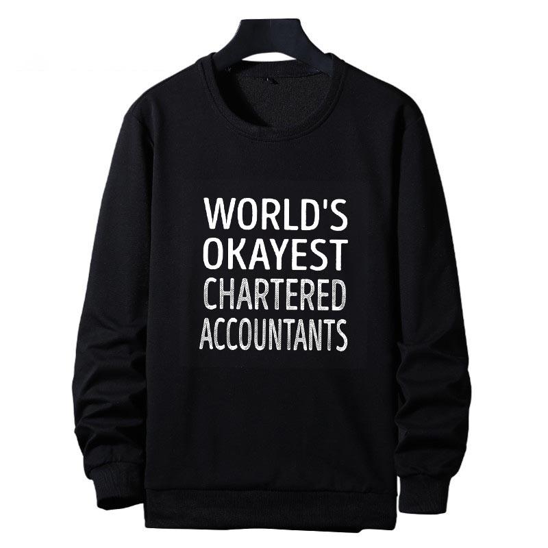 Buy Unisex Drawing Sweater Worlds Okayest Chartered Accountants Print ...