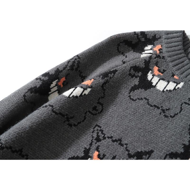 Kjøp Harajuku Knitted Sweater Women Streetwear Emo Print Japanese Style ...