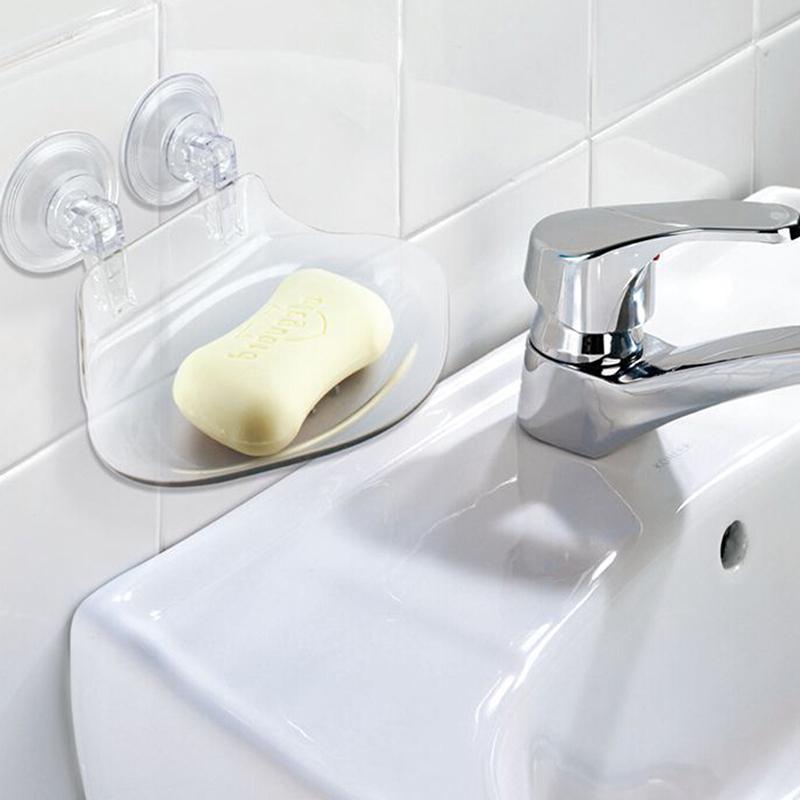 Buy Plastic Soap Holder Soap Dish Soap Box No Drilling Simple Suction ...