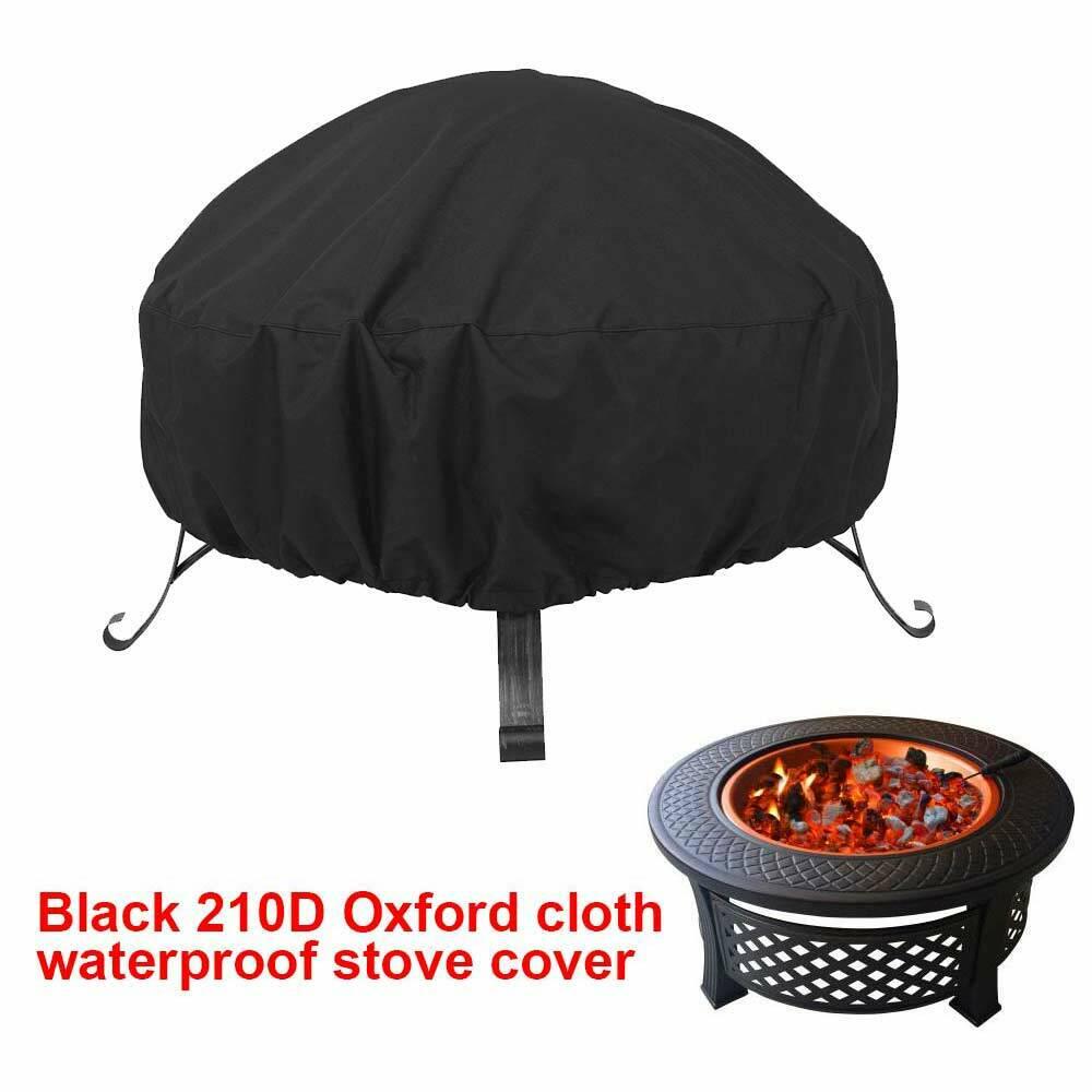 Buy Large Fire Pit Cover WaterProof UV Resistant BBQ Rain Outdoor ...