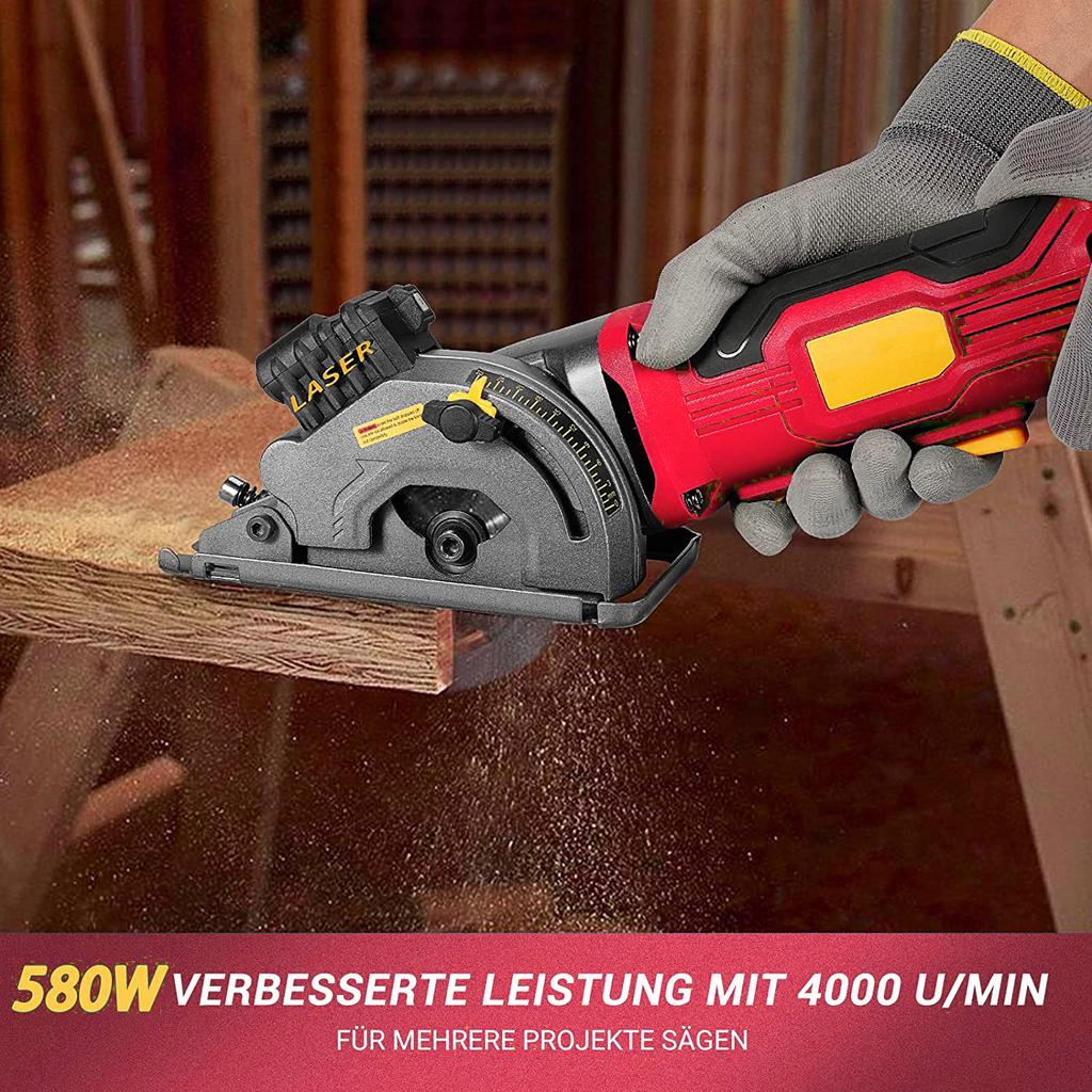 Buy Mini Circular Saw 4.8Amp Compact Circular Saw 3700RPM with Laser ...