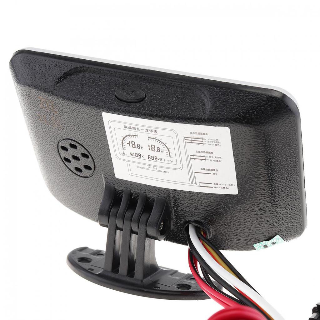 Cheap 12V-24V Universal Buzzing 4 In 1 LCD Digital Volt Gauge+Water ...