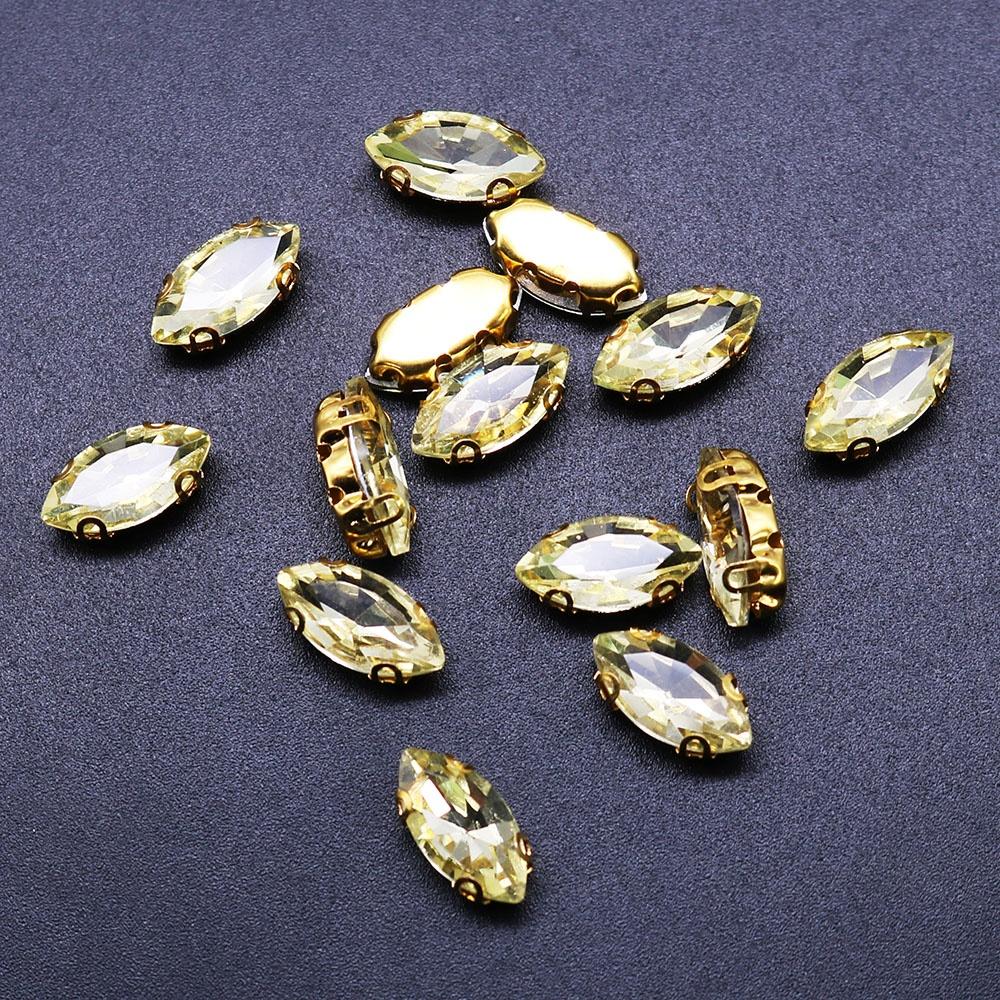 Buy 20pcs 6*12mm Droplet Shape Sparkling Rhinestone Crystal Glass Stone ...