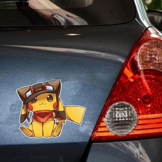 Buy Home Decor Gift Cute Cartoon Pokemon Pikachu Car-Styling Motorcycle ...