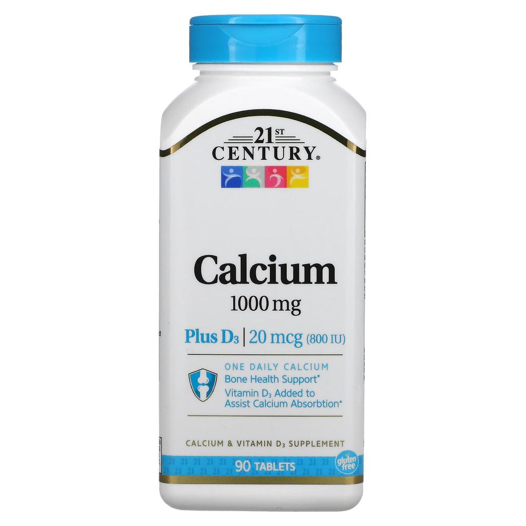 Buy 21st Century, Calcium Plus D3, 1,000 mg, 90 Tablets at affordable ...