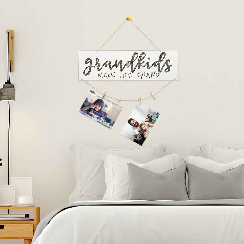 Buy 1 Pc Hanging Board Note Clip Charming Creative Wooden Message ...