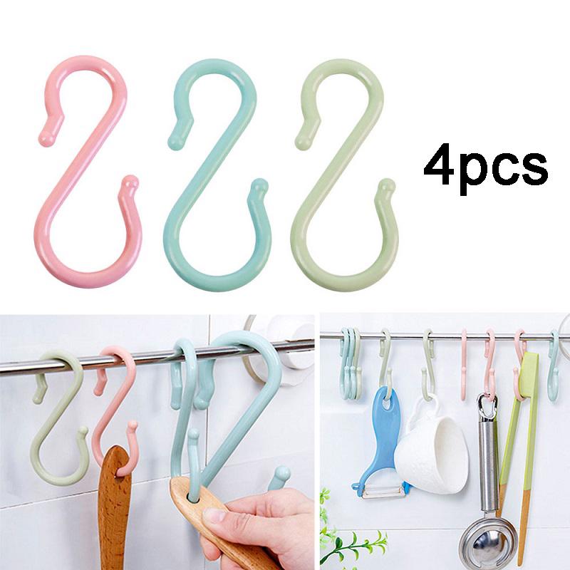 Buy 4Pcs/Lot Bucket Hook S Shape Kitchen Hanger Clothes Hooks Clasp ...