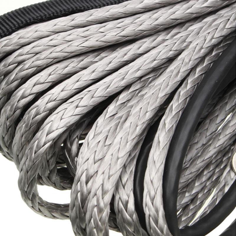 💰Kjøp Winch Rope String Line Cable with Sheath Gray Synthetic Towing ...