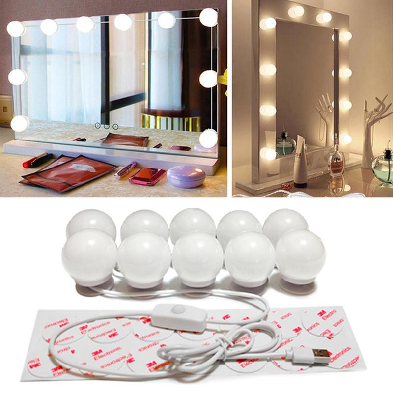 Buy Brightness Adjustable LED Bulb Mirror Light Vanity Mirror Lamp Kit ...