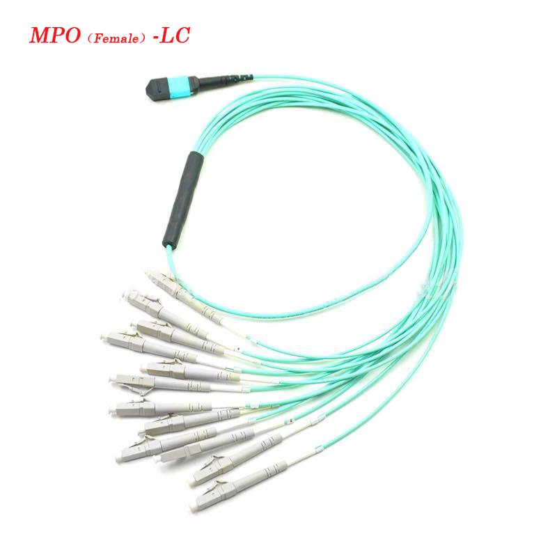 Buy Male Typeabc Mpo To Lc Upc 12 Core Aqua Om3 Fan Out Mpomtp Patchcord Fiber at affordable ...