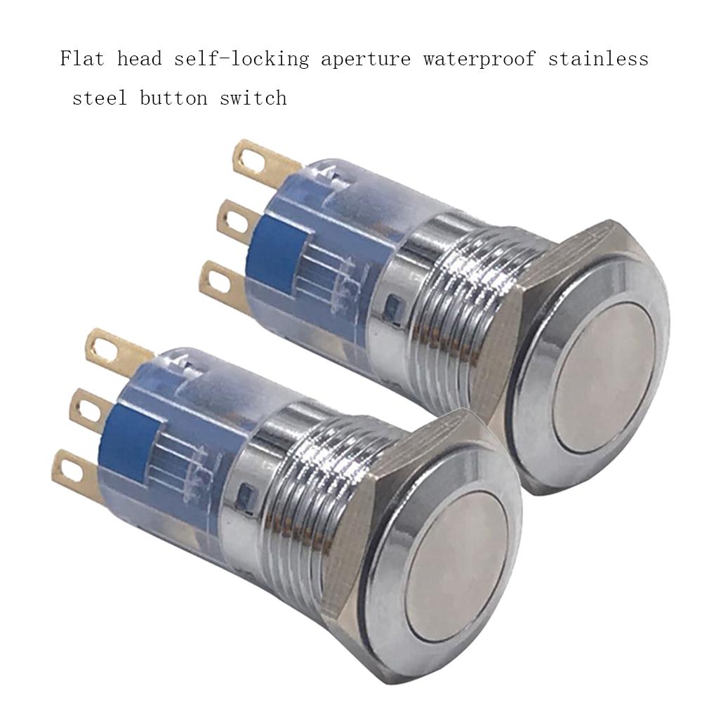 Buy 16mm 3/6 Pin Stainless Steel Push Button Switch Self-reset/Self ...