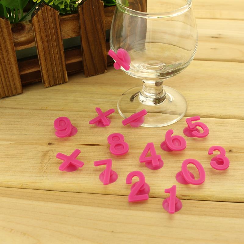 Buy 14 Numbers Wine Glasses Drinking Tag Set Glass Markers Label ...