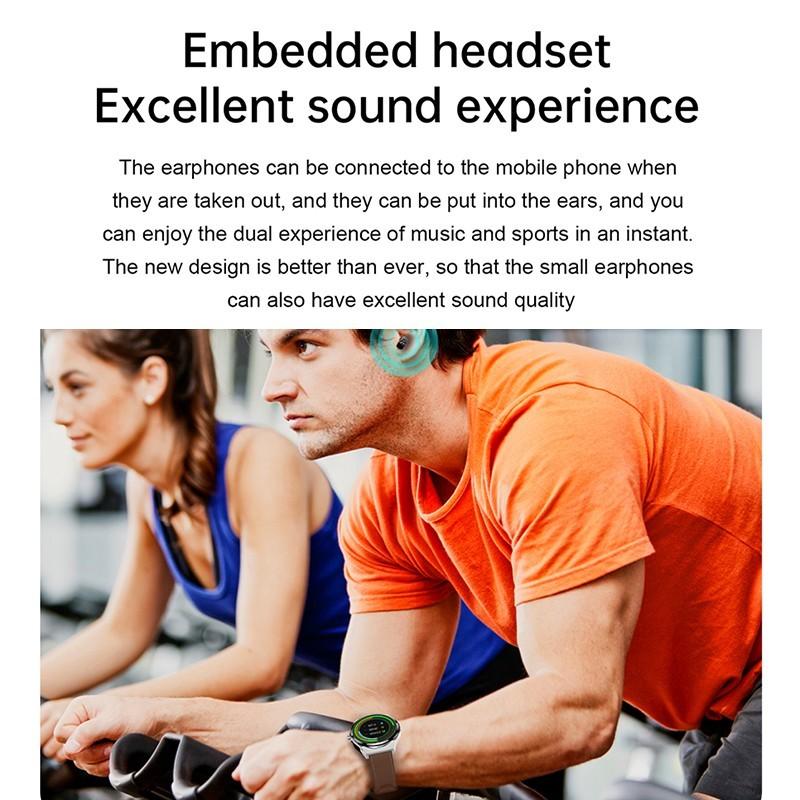 Buy 2 In 1 Smartwatch TWS Wireless Bluetooth Headset Heart Rate Blood ...