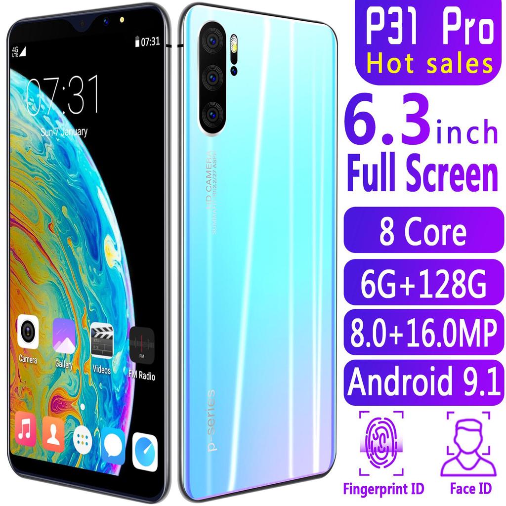 El P31 pro Android 9.1 Sistema 6GB RAM + 128GB ROM 8Core 8.0mp + 16.0mp ...